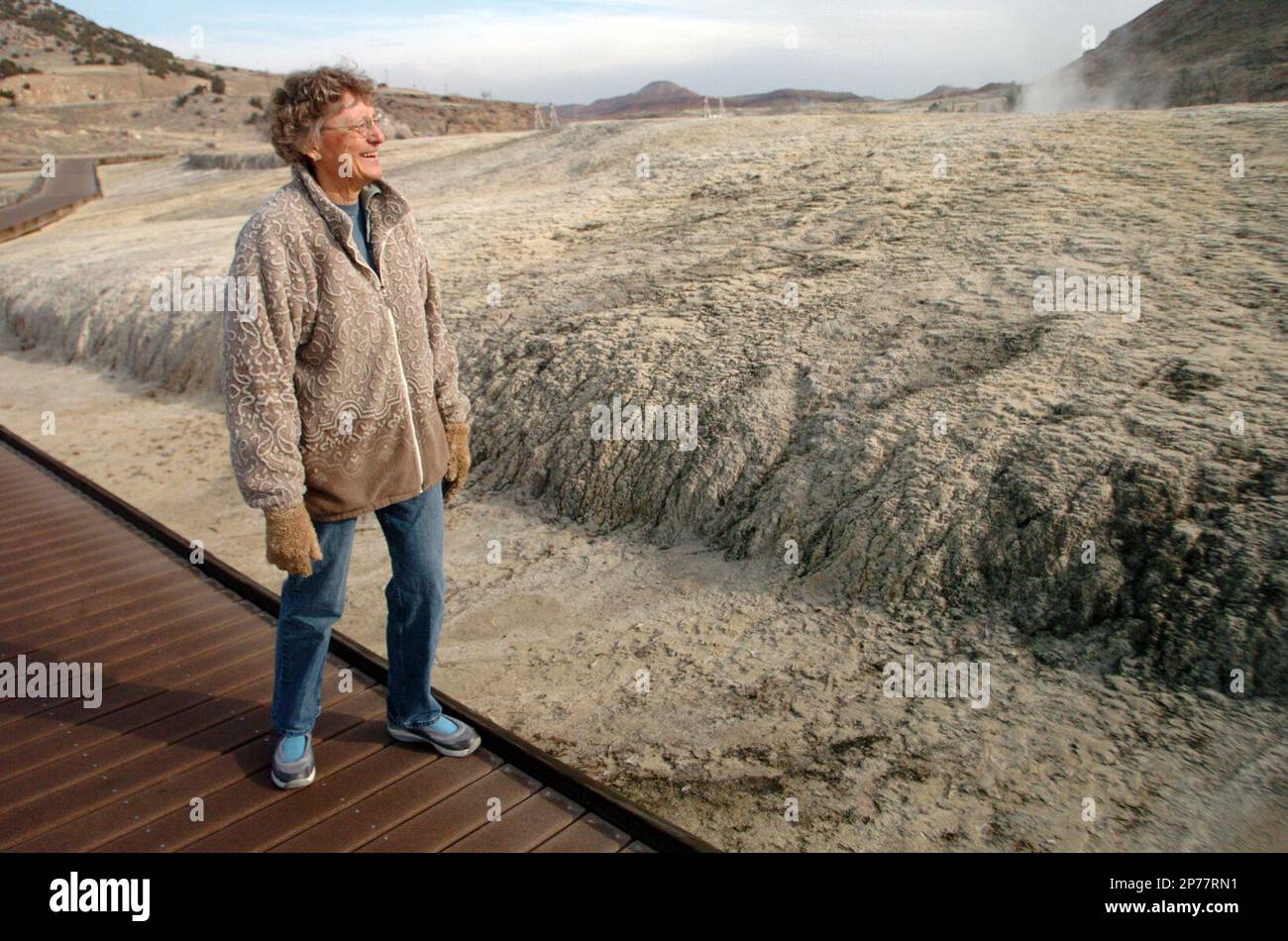 In this photo taken on March 25. 2011, Barb Vietti observes the dry ...
