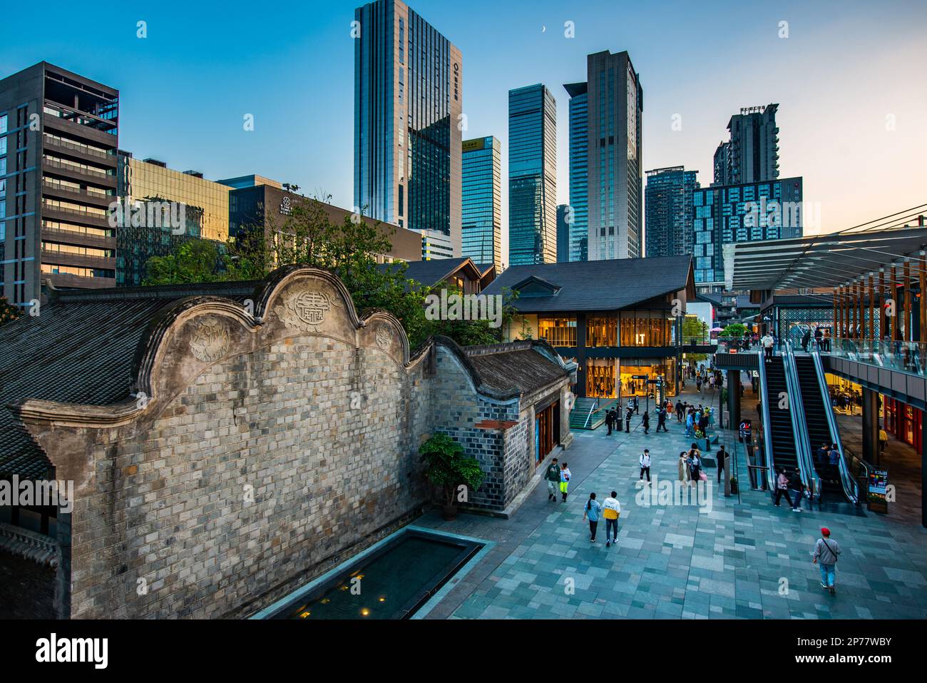 Chengdu in the Pacific at night Stock Photo - Alamy