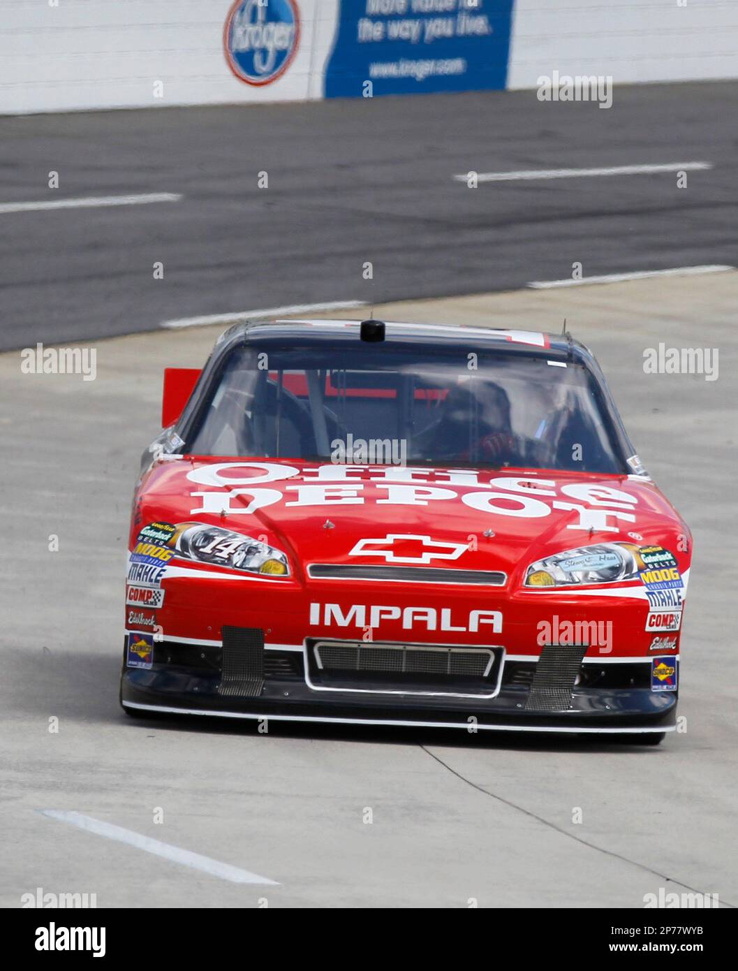 MARTINSVILLE, VA - APR 01, 2011: Tony Stewart (14) takes to the track ...