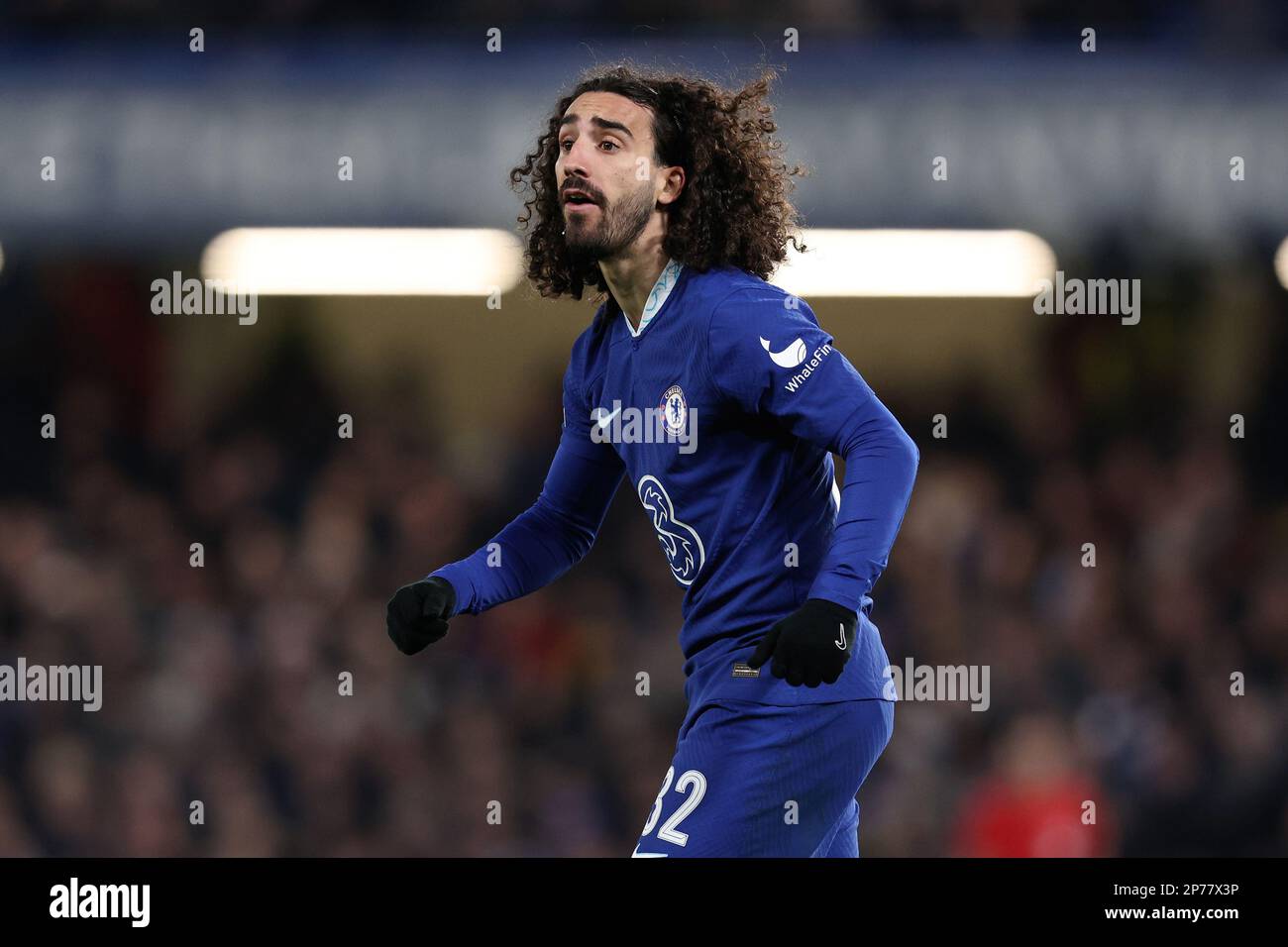 London, UK. 07th Mar, 2023. Marc Cucurella of Chelsea FC reacts during ...