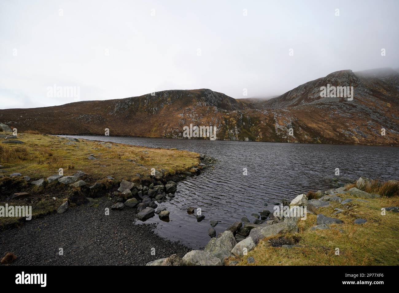 Corrymore lake (Lough Acorrymore) on Achill Island where scenes from ...