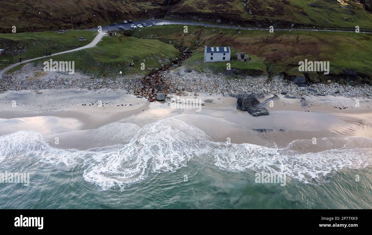 Keem Bay on Achill Island, one of Ireland's most popular beaches, is ...