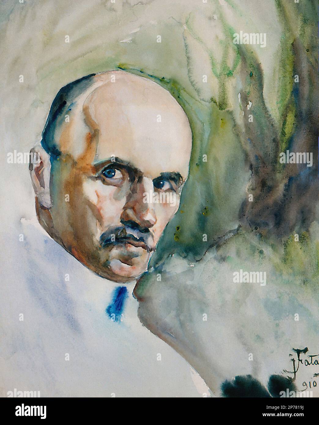 Falat Julian - Autoportret 4 - Polska Szkoła - - Falat Julian - Self ...