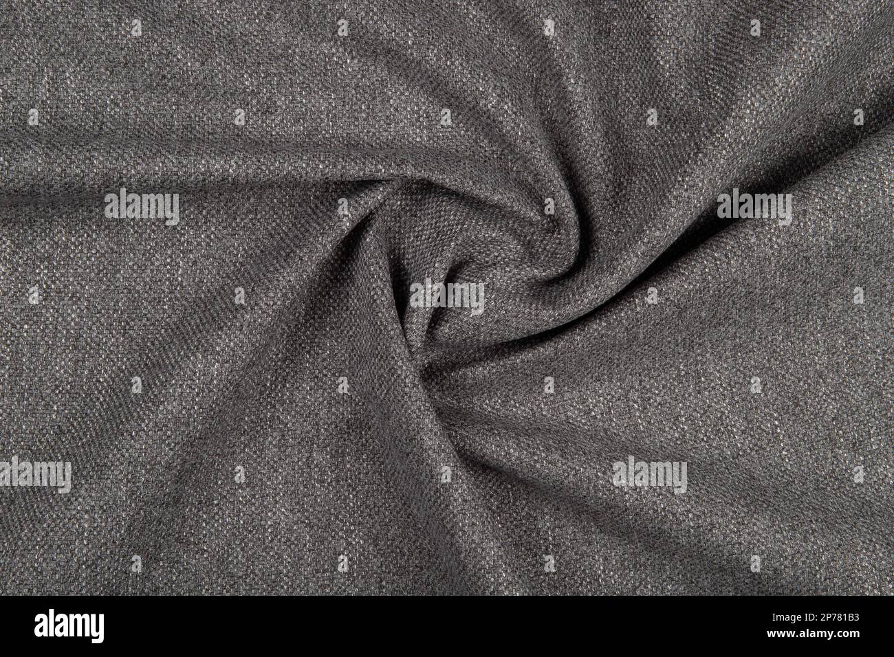 Fabric texture - top view and close-up of a piece of crushed and ...