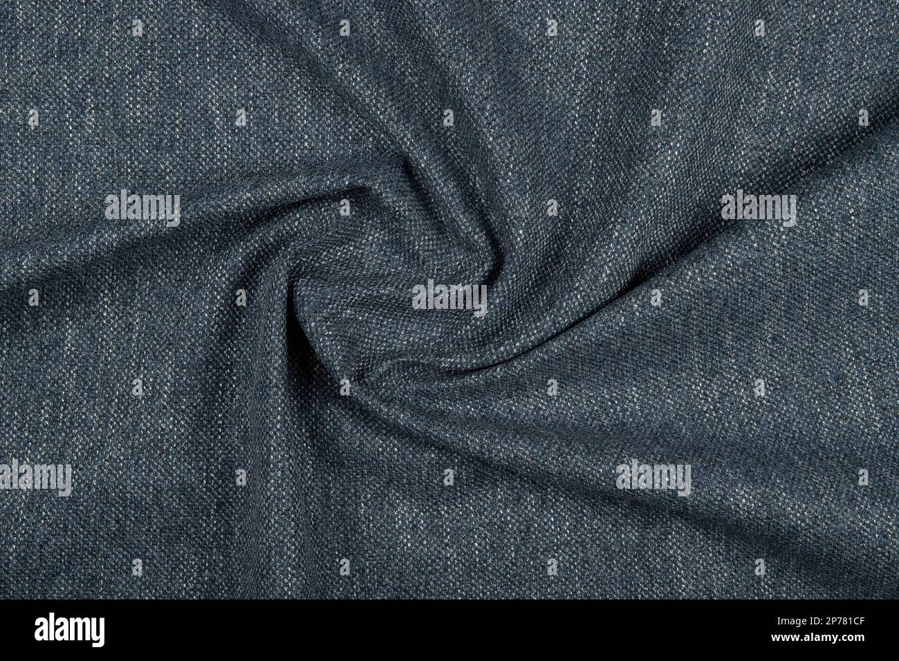 Fabric texture - top view and close-up of a piece of crushed and ...