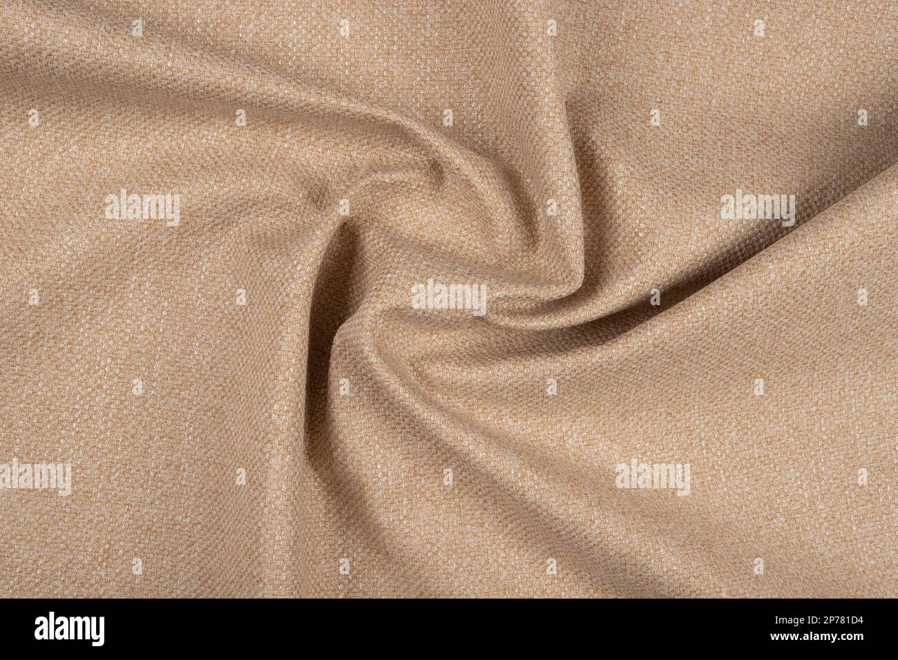 Fabric texture - top view and close-up of a piece of crushed and ...