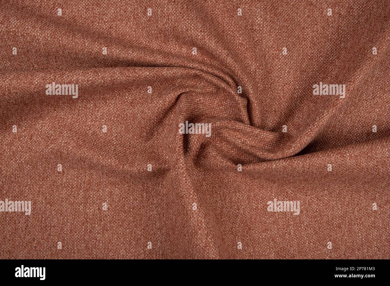 Fabric texture - top view and close-up of a piece of crushed and ...