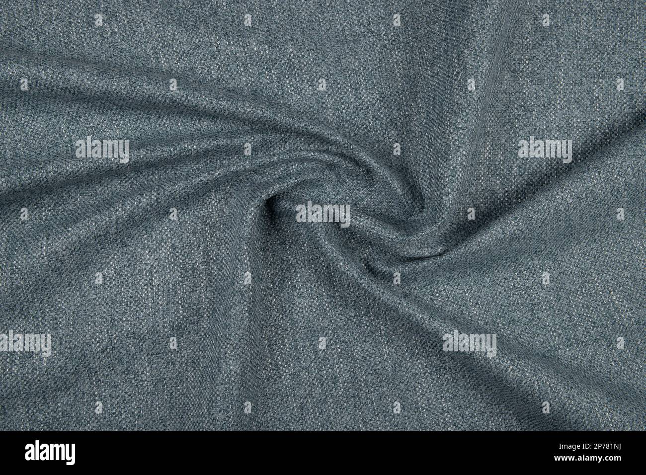 Fabric texture - top view and close-up of a piece of crushed and ...