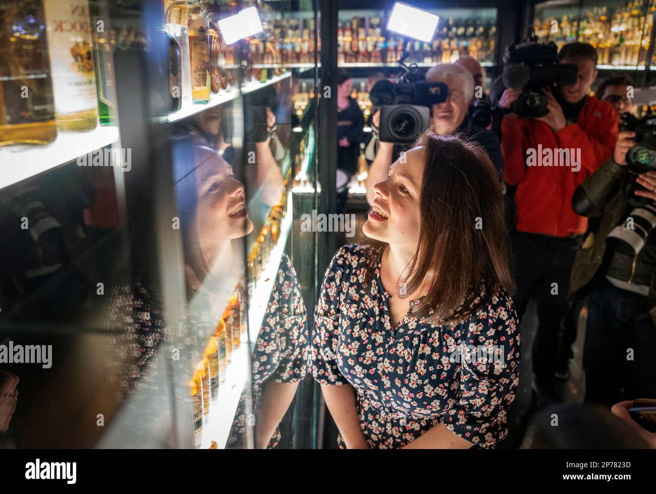 SNP leadership candidate Kate Forbes during a visit to the Scotch ...