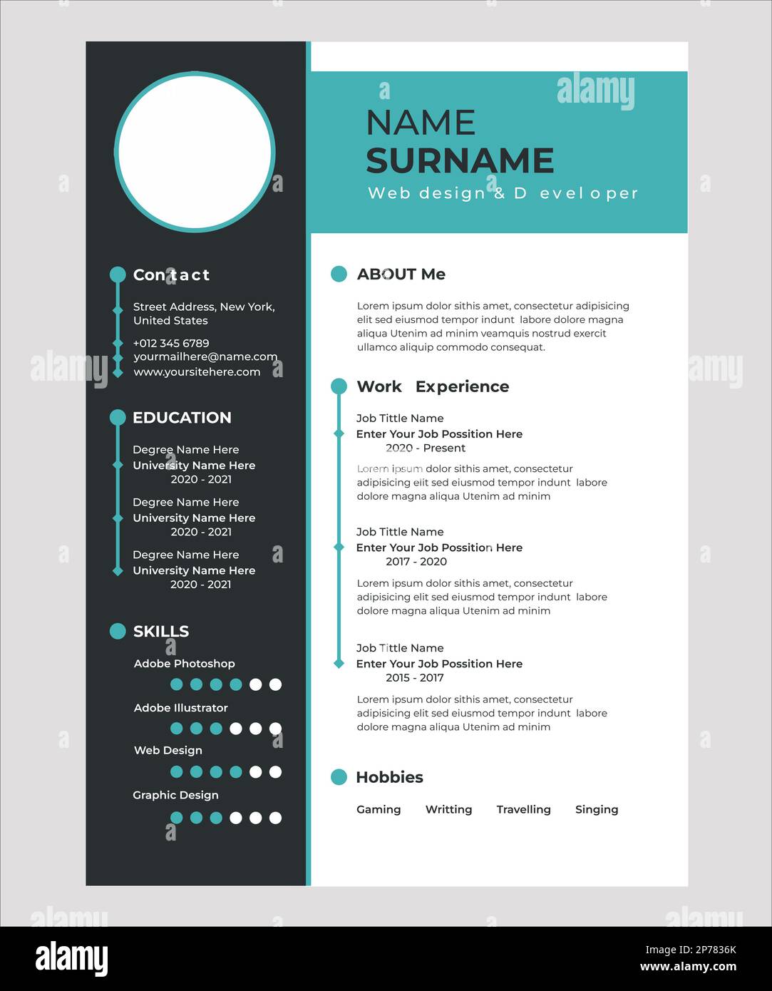 Resume banner Stock Vector Images - Alamy