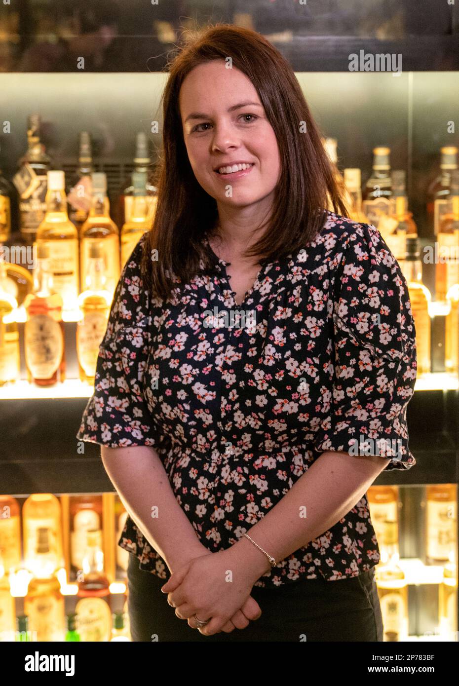 SNP leadership candidate Kate Forbes during a visit to the Scotch ...