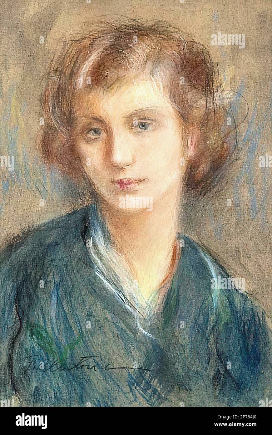 Axentowicz Teodor - Portret dziewczynki 5 - Szkoła polska ...