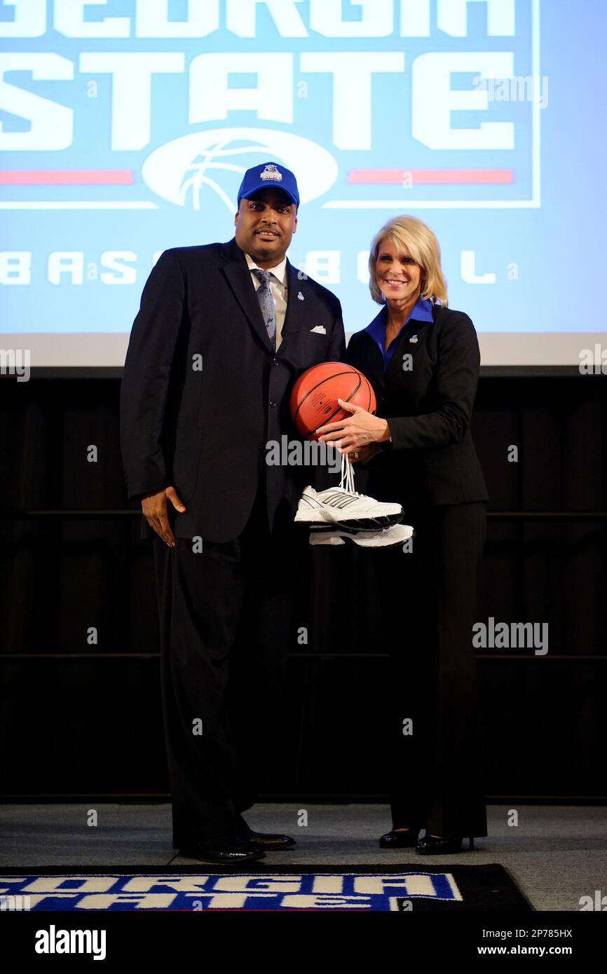 Georgia State University men's basketball coach Ron Hunter and ...