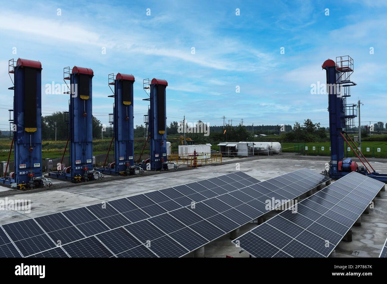 Green fields of low carbon development (1 Stock Photo - Alamy