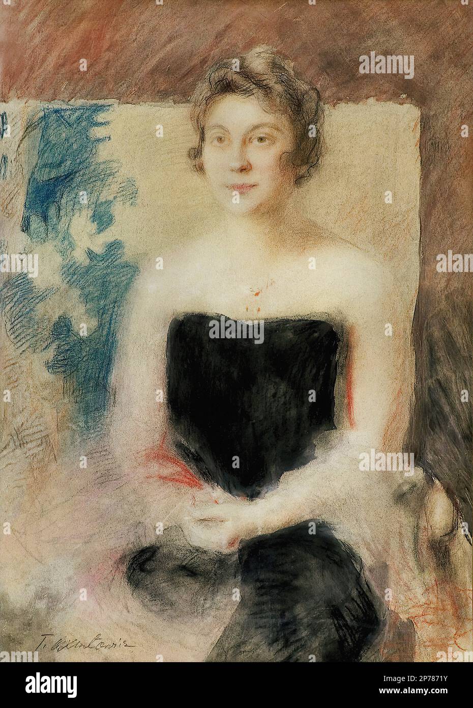 Axentowicz Teodor - Portret Damy 5 - Szkoła Polska - - Axentowicz ...