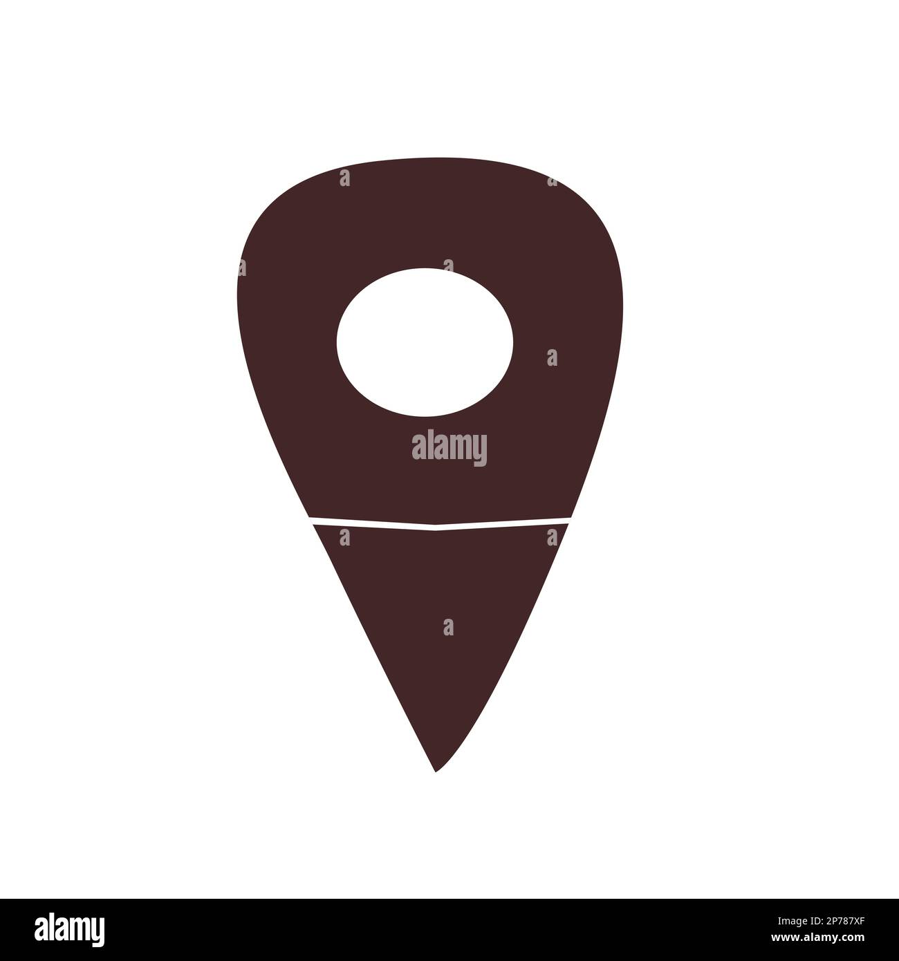 button gps icon of broun color in a cartoon style Stock Vector Image ...