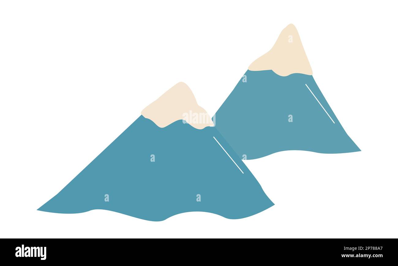 blue mountains icons isolated cartoon illustration Stock Vector Image ...