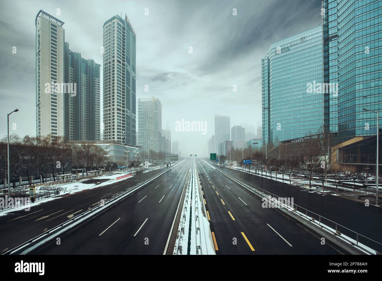Beijing empty city Stock Photo - Alamy