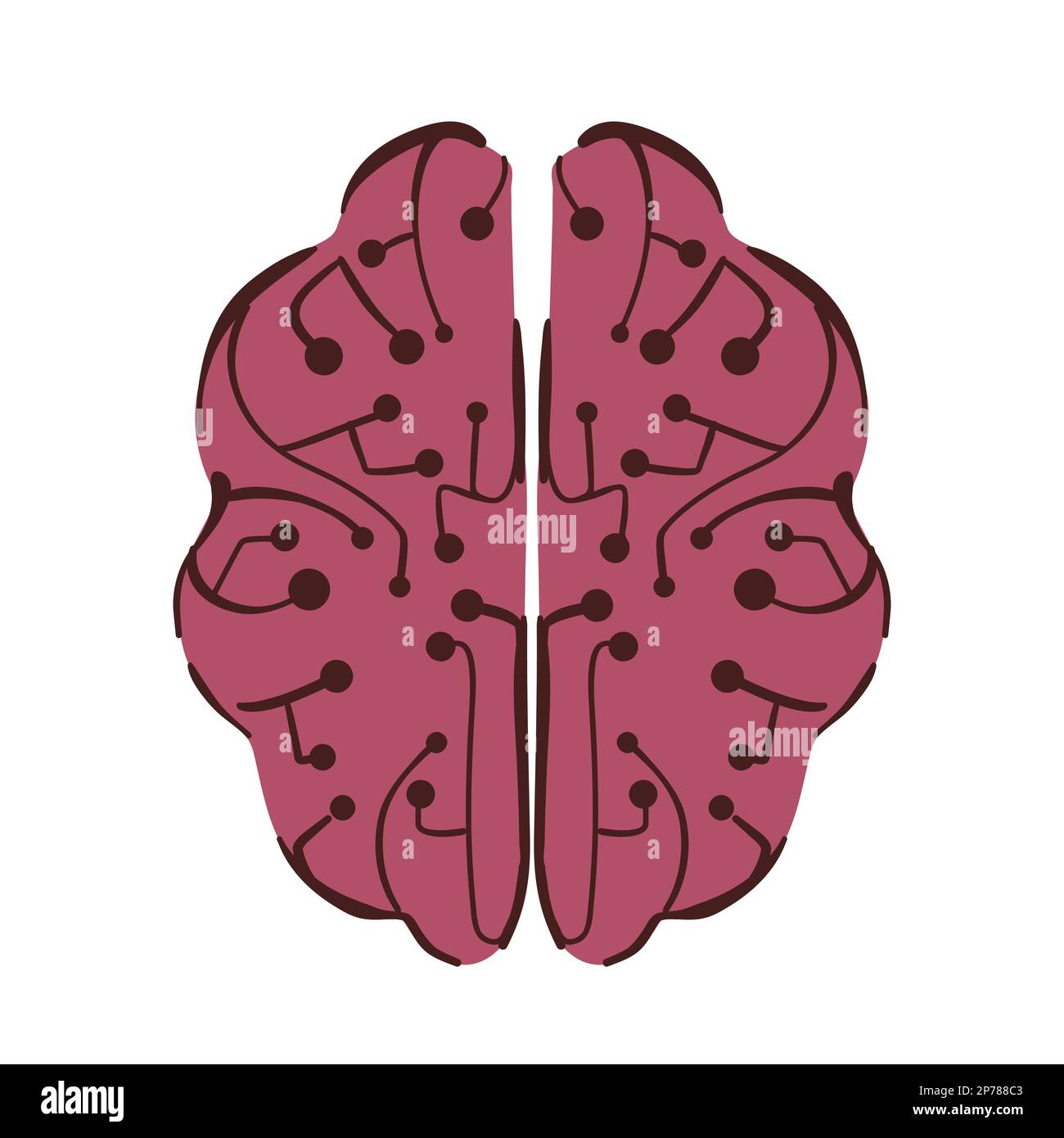 Digital brain icon from Stock Vector Images - Alamy