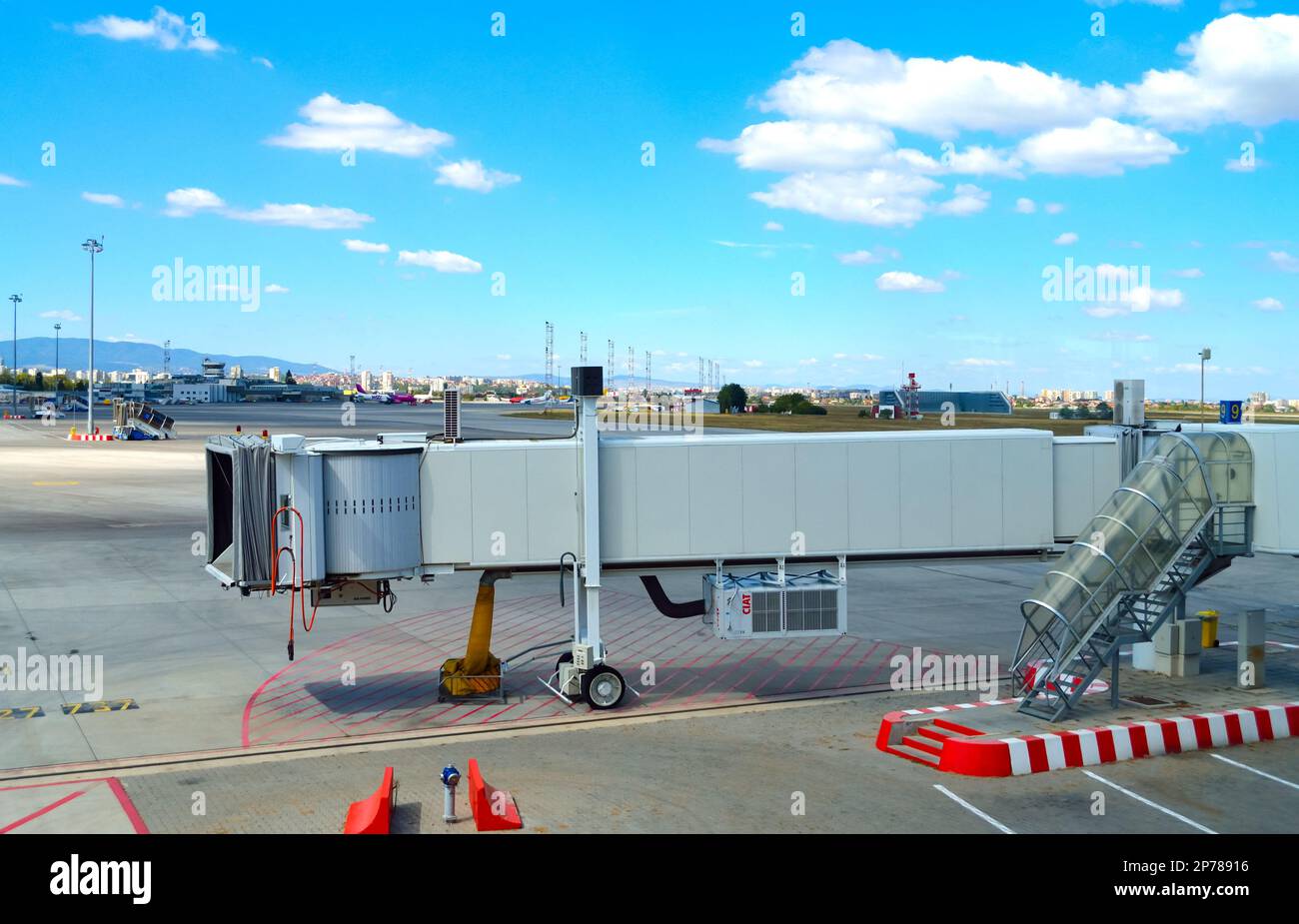 Airbridge and dispatch tower Sofia International Airport ,Photo Taken ...