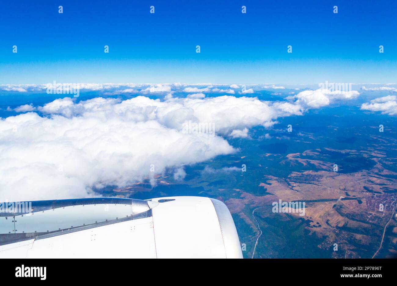 Aerial view of the Upper Thracian lowland,Sredna Gora and Balkan ...
