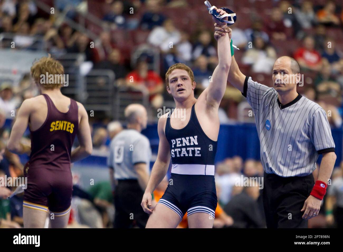 March 18, 2011: Competing in the quarterfinal round match in the 133 weight class, Andrew Long ...