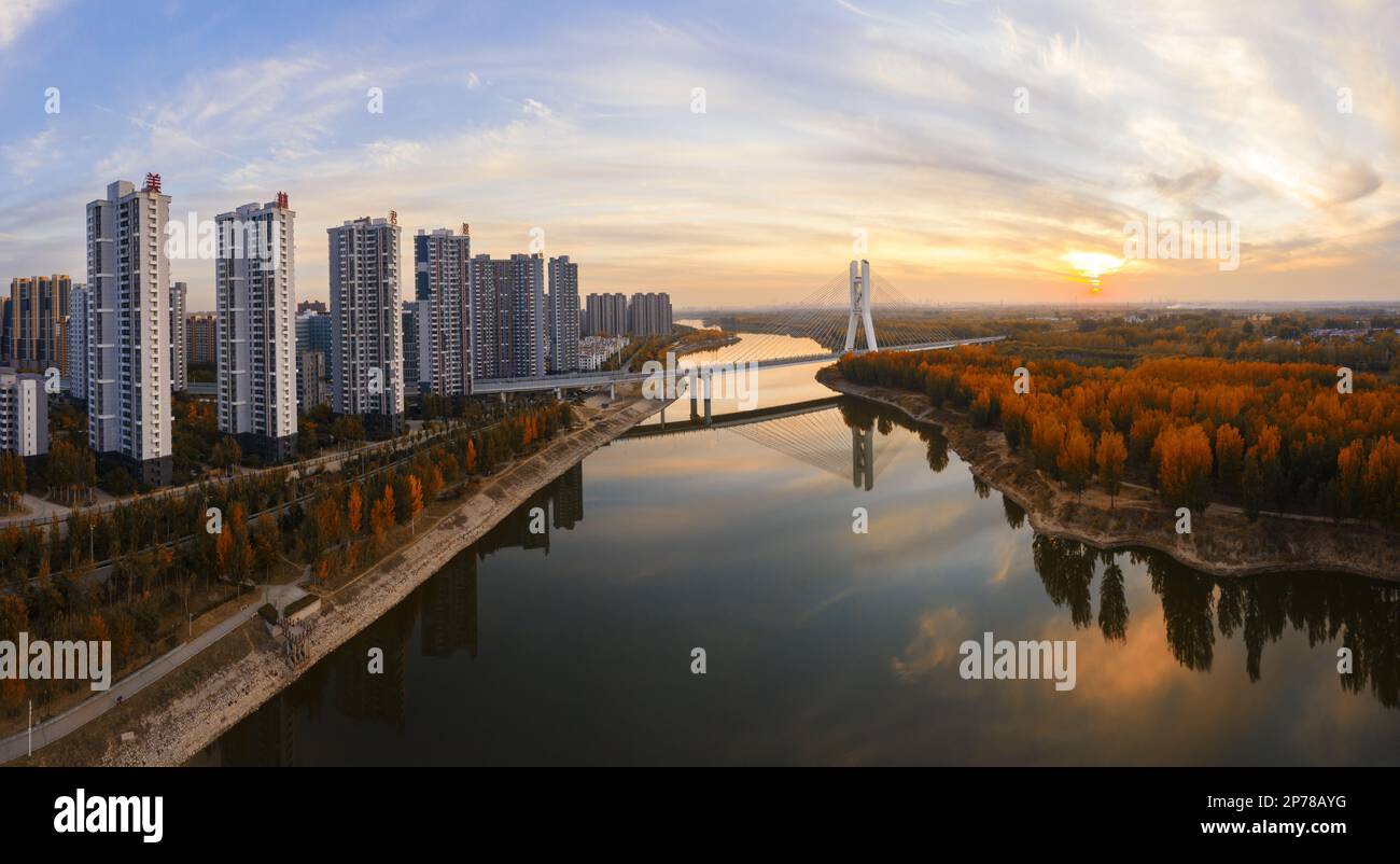 Aerial view of yanchao bridge hi-res stock photography and images - Alamy