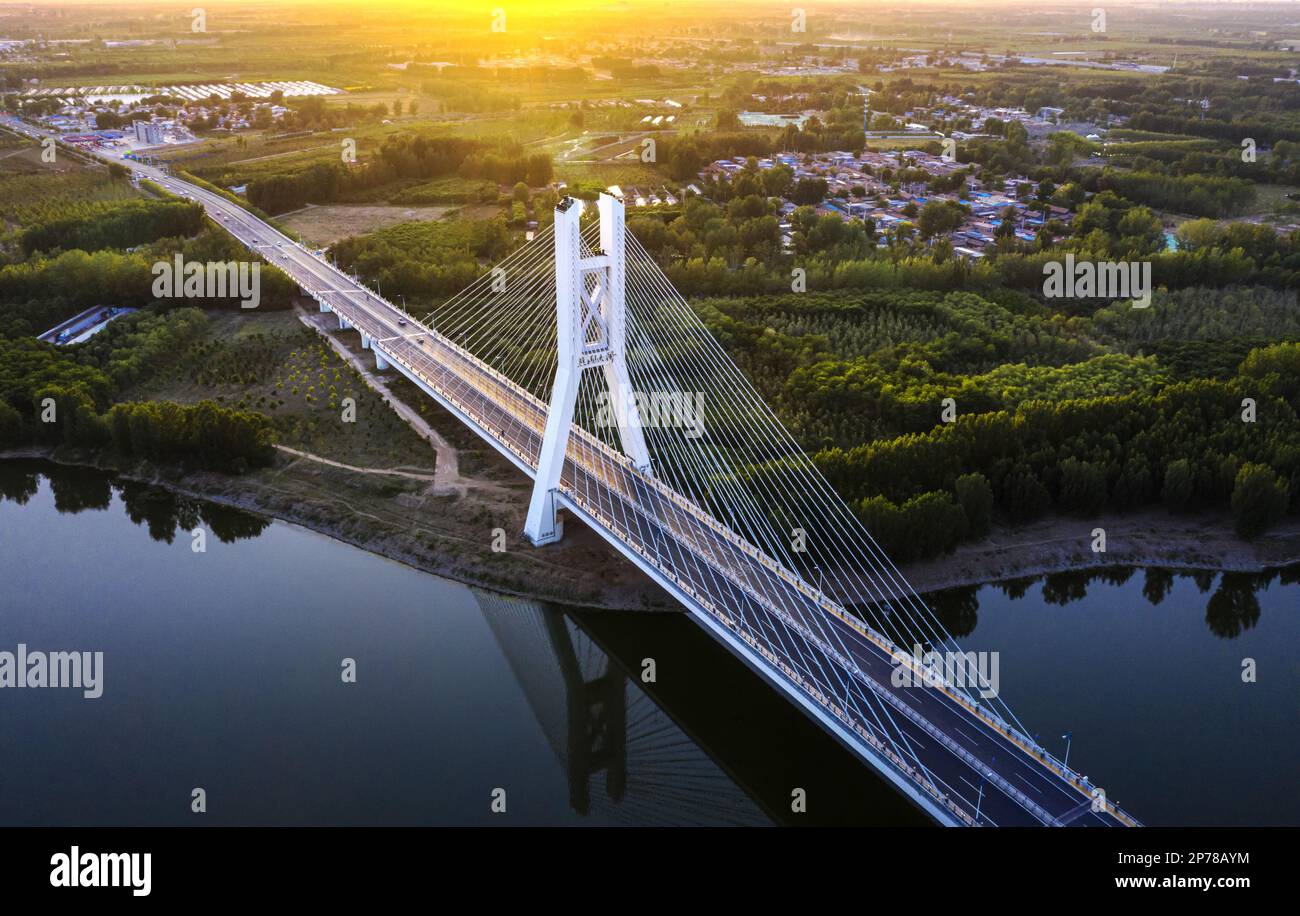 Aerial view of yanchao bridge hi-res stock photography and images - Alamy