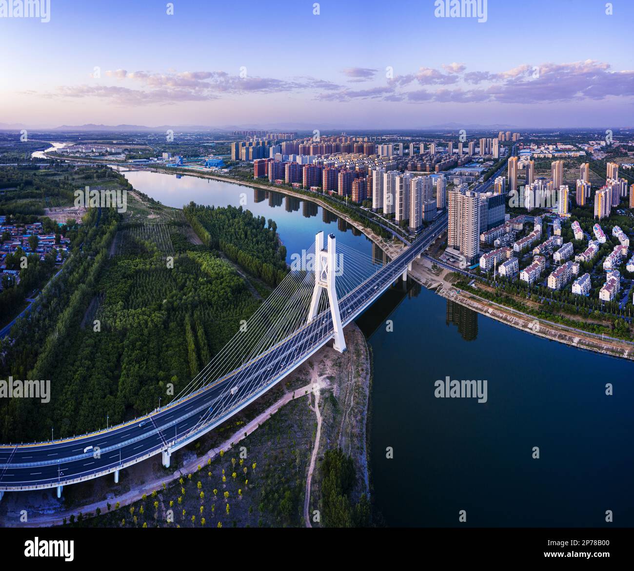 Aerial photography of yanchao bridge hi-res stock photography and ...