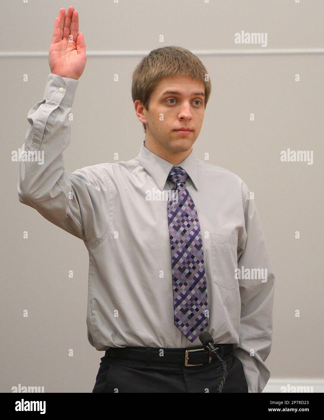 Christopher Gribble takes the oath before testifying in Hillsborough ...