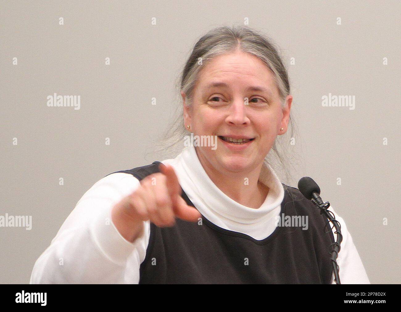 Tamara Gribble, mother of Christopher Gribble, points to her son at the ...