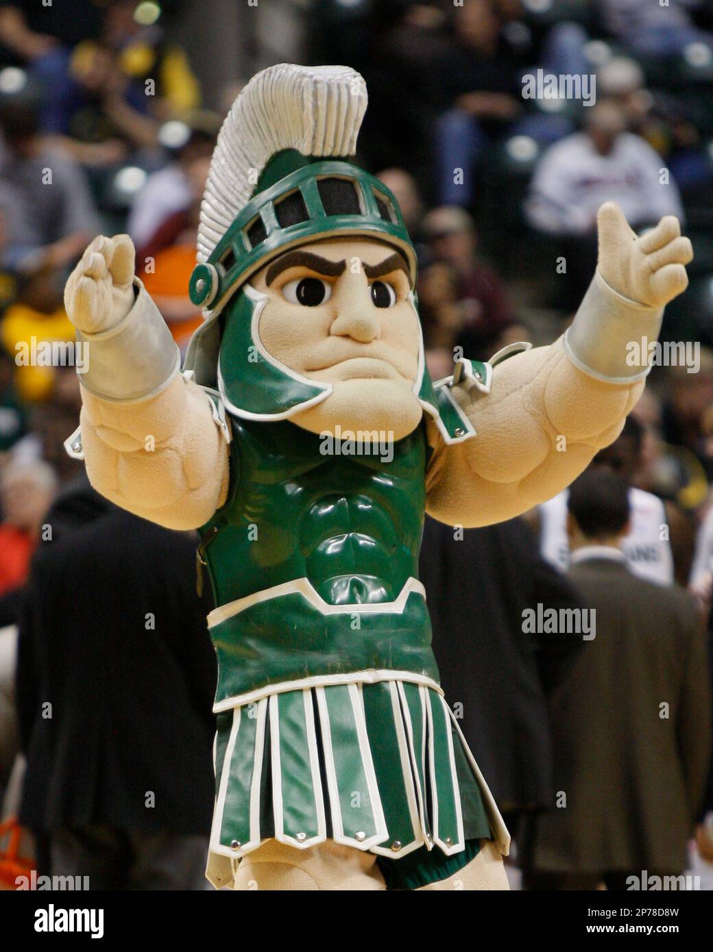 March 14, 2011: Michigan State Spartans mascot Sparty during the Big ...
