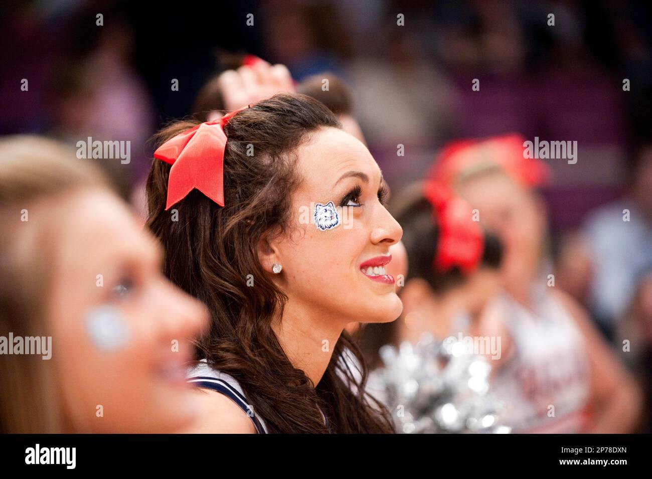 March 12 2011: A Connecticut cheerleader during the Big East ...