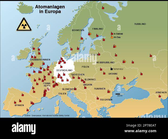 GRA1 GRAFIK ATOMANLAGEN EUROPA - Anzahl und Standorte von ...