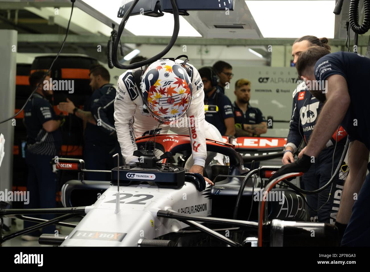 MANAMA, BAHRAIN, Sakhir circuit, 3. March 2023: #22, Yuki TSUNODA, JAP, Team Scuderia Alpha ...