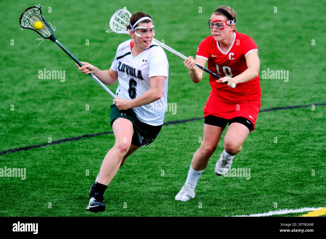 March 11, 2011 : Loyola's Grace Gavin (6) battles Cornell's Cacki ...