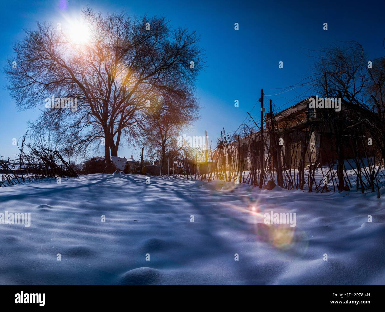 The northeast countryside snow Stock Photo - Alamy