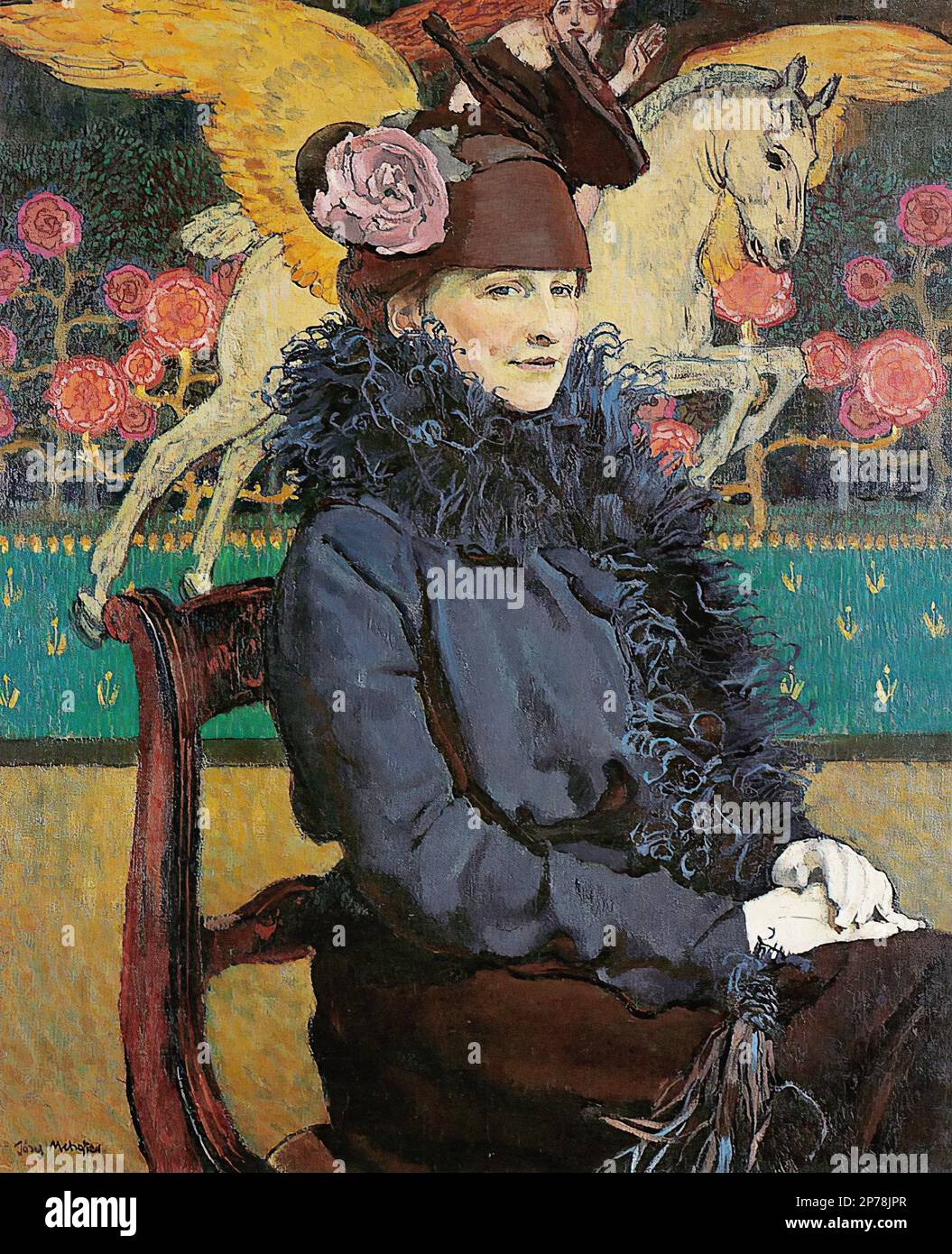 Mehoffer Józef - Portret żony Artysty 3 (z Pegazem) - Szkoła Polska ...
