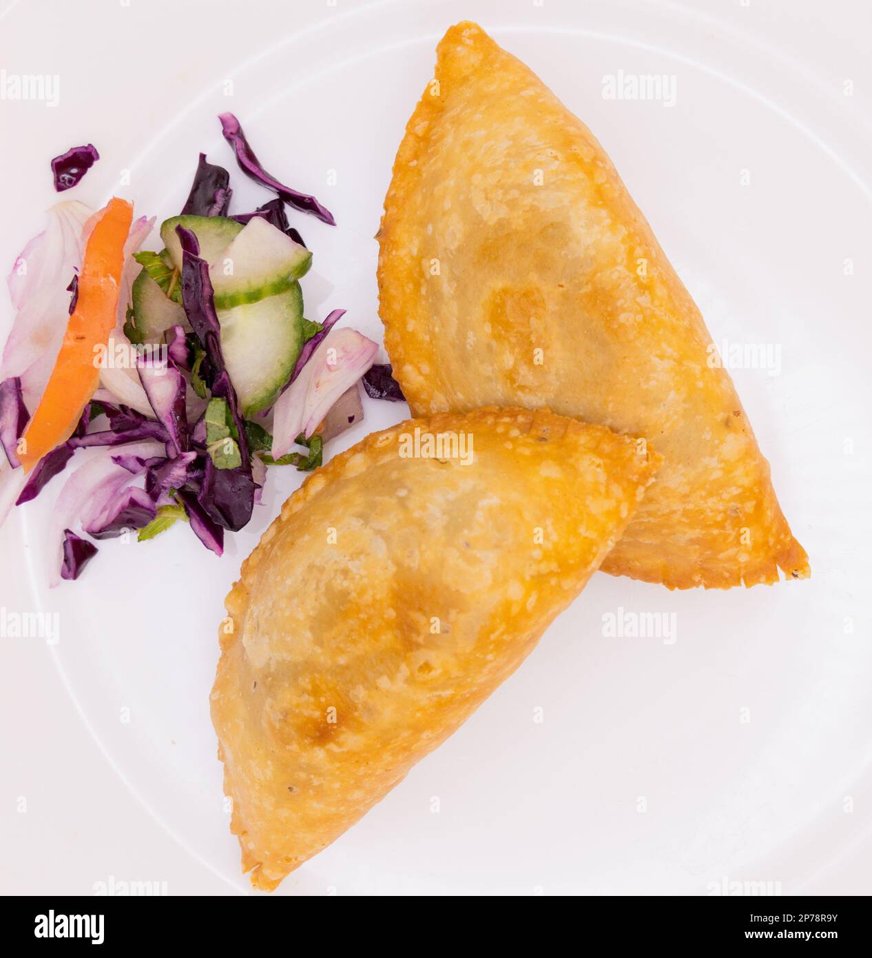 Ramadan Food Patties: Vegetarian Samosa, Veg Patty with Salad. Spicy ...