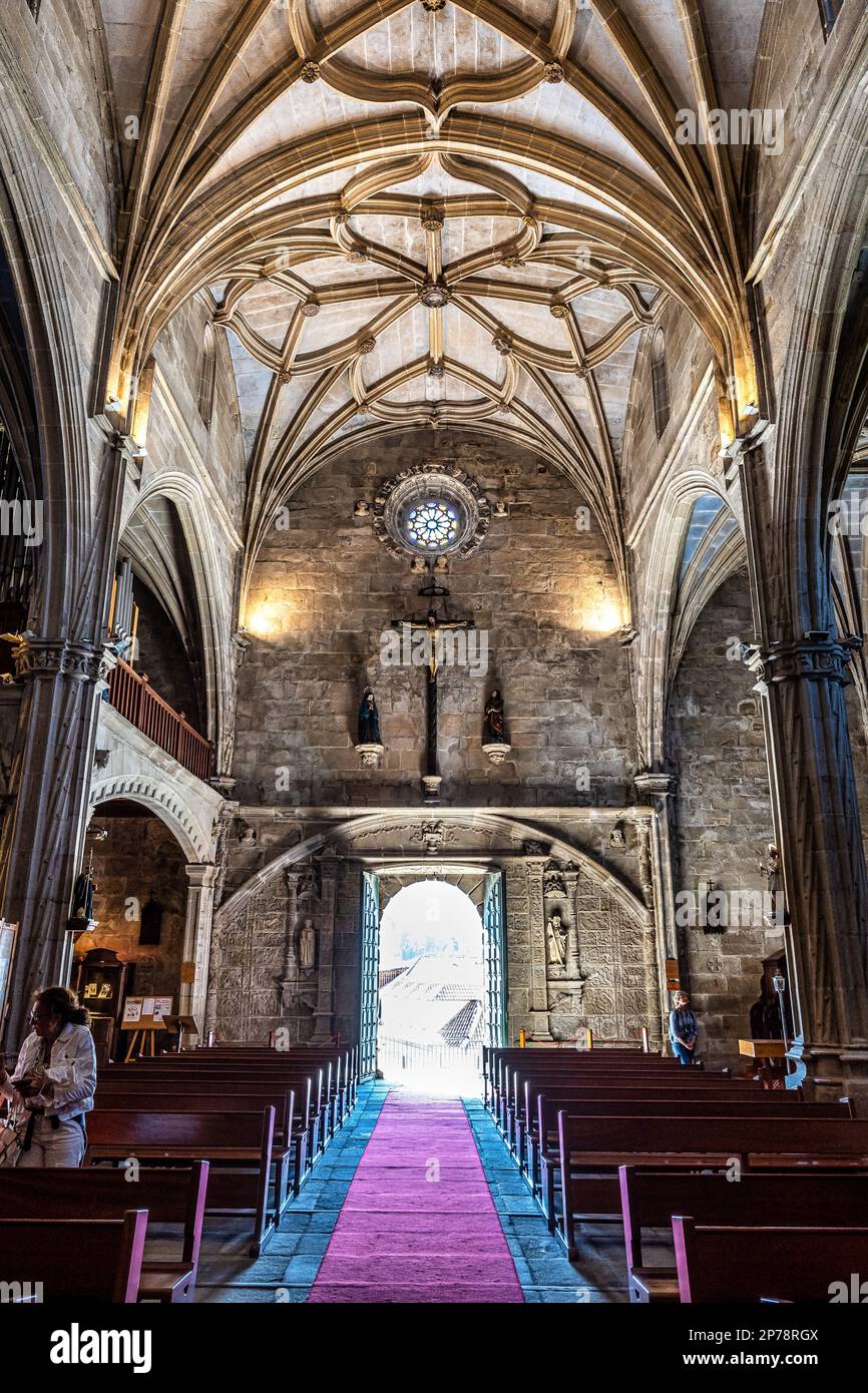 Interior of Saint Mary the Bigger, basilica and church, of plateresque ...