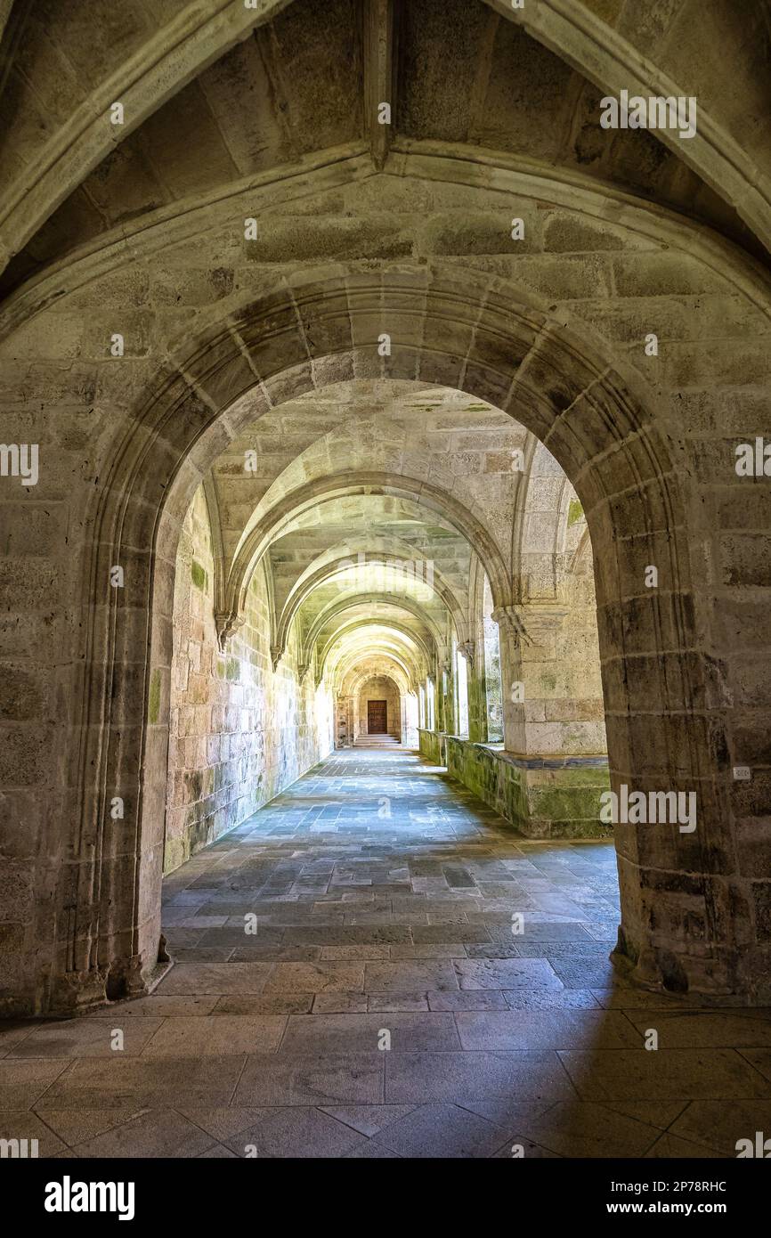 Interior of the monastery of Oseira at Ourense, Galicia, Spain ...