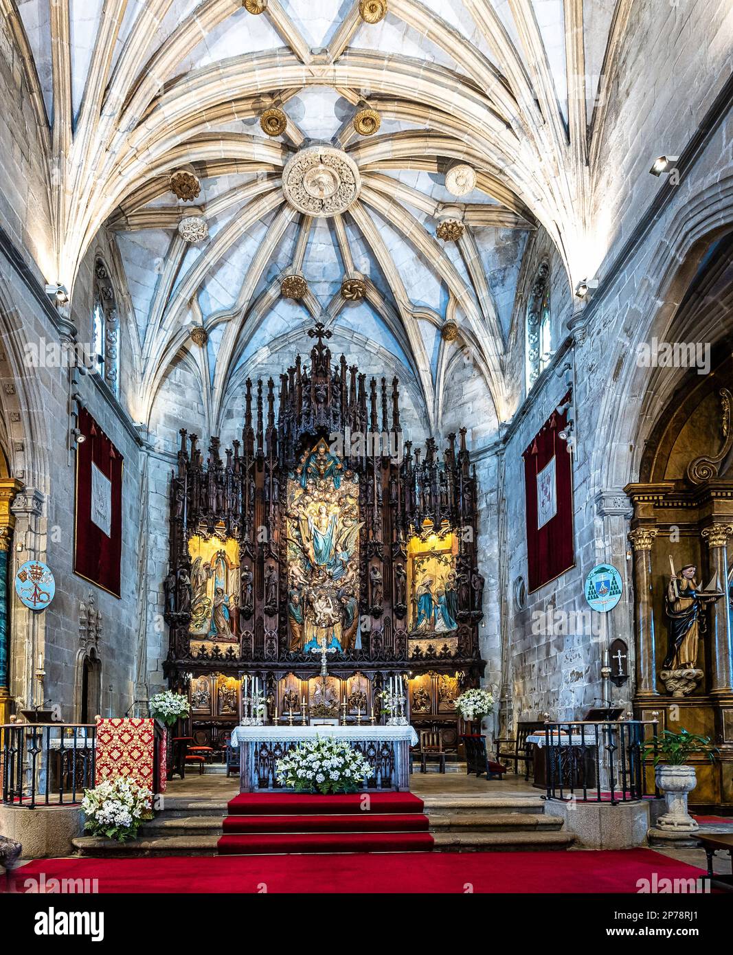 Interior of Saint Mary the Bigger, basilica and church, of plateresque ...