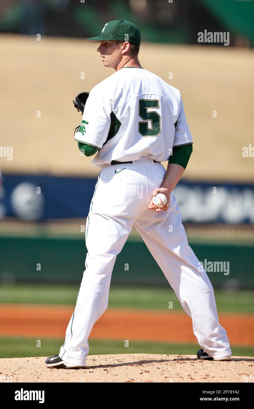 February 27, 2011: Michigan State's Andrew Waszak (5) on the mound ...