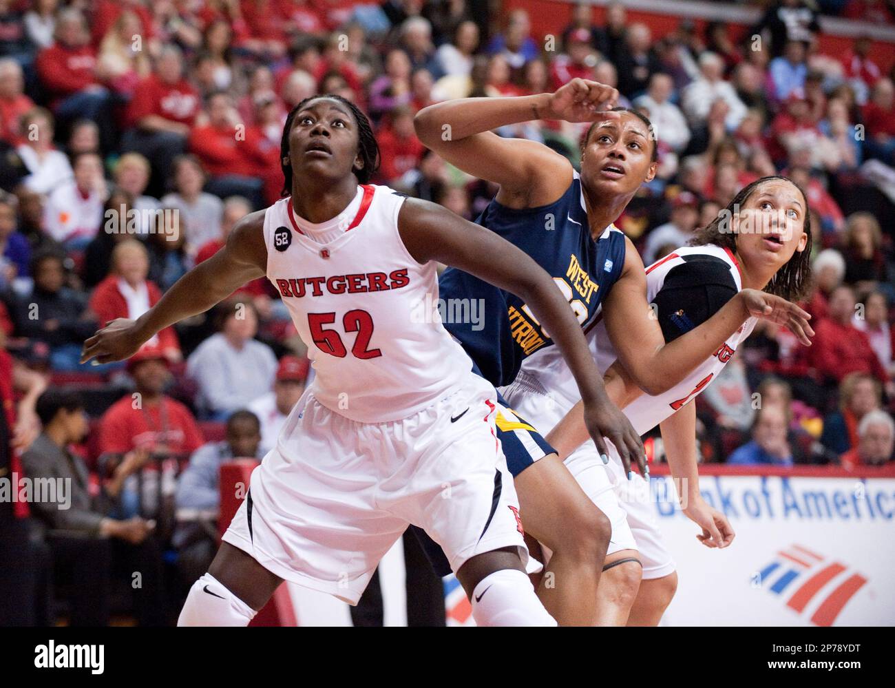 February 26 2011: Rutgers' forward Chelsey Lee (52) and guard/forward ...