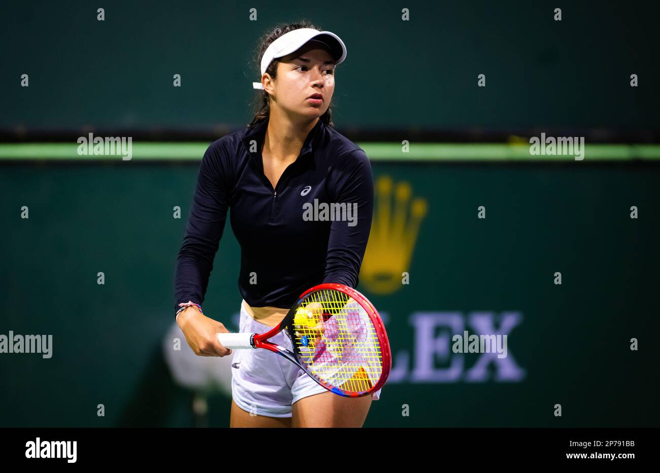 Petra Marcinko of Croatia during the first qualifications round of the ...