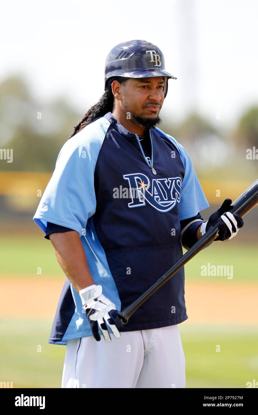 Tampa Bay Rays outfielder Manny Ramirez during a spring training ...