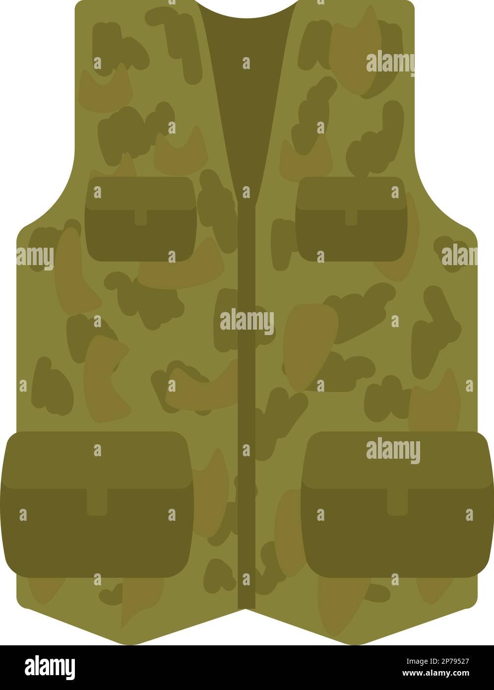 Hunter vest icon cartoon vector. Hunting equipment Stock Vector Image ...