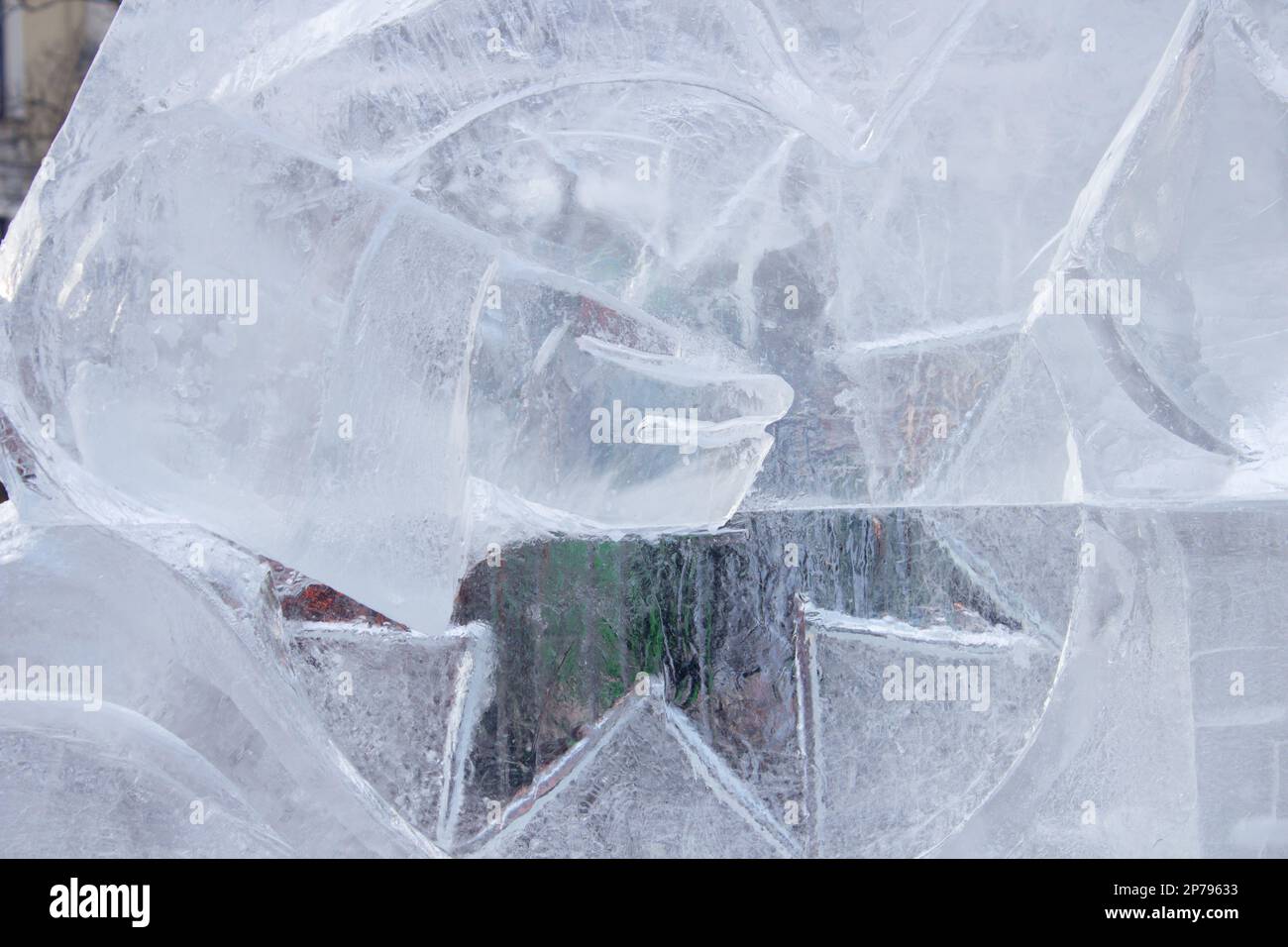 In the winter, an ice sculpture is made for the feast Stock Photo - Alamy