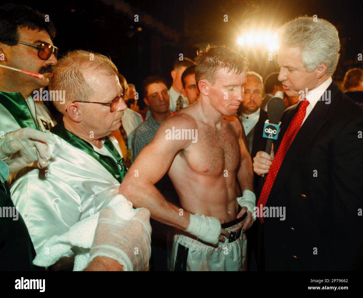 From left, manager Sal LoNano and trainer Mickey O'Keefe look on as ...