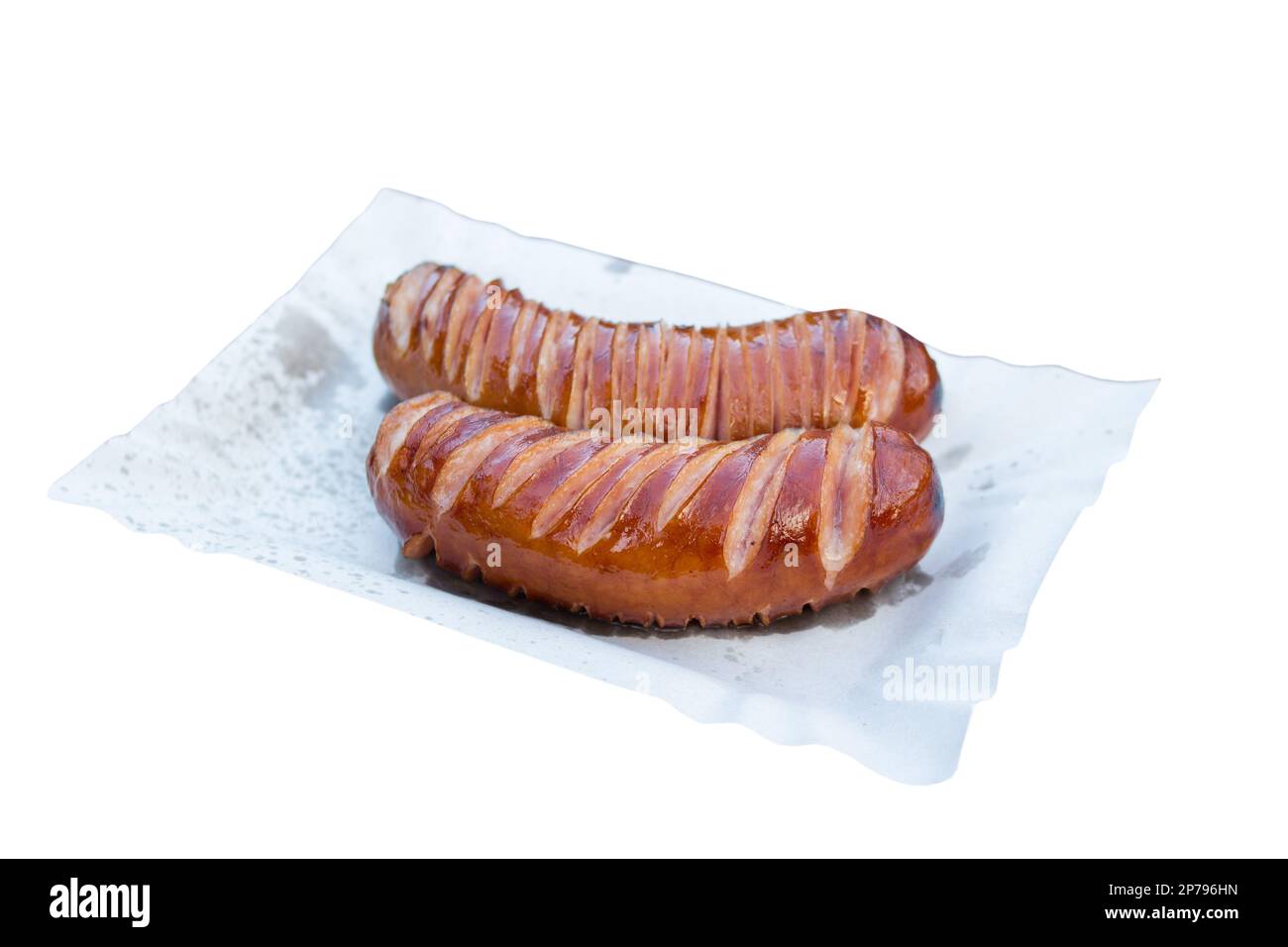 Fired sausage Cut Out Stock Images & Pictures - Alamy